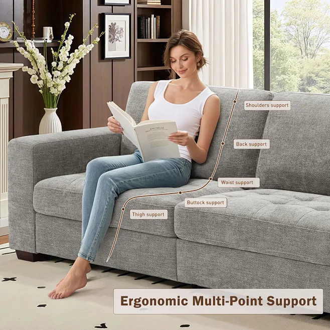 Amazon.com: Hanherry Couch for Living Room, Modern Comfy Sofa with ...