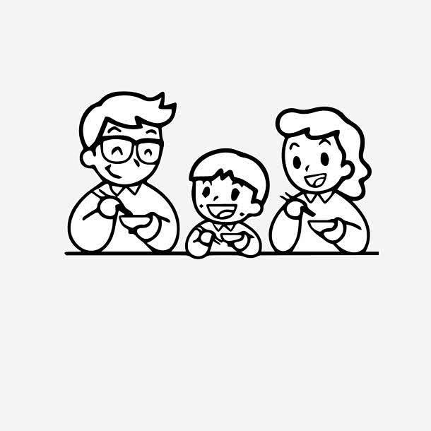 三口之家高清素材 一家人 其乐融融 团聚 家庭吃饭 年夜饭 幸福 有爱温暖 温馨和谐 爸爸妈妈 免抠png 设计图片 免费下载-花瓣网