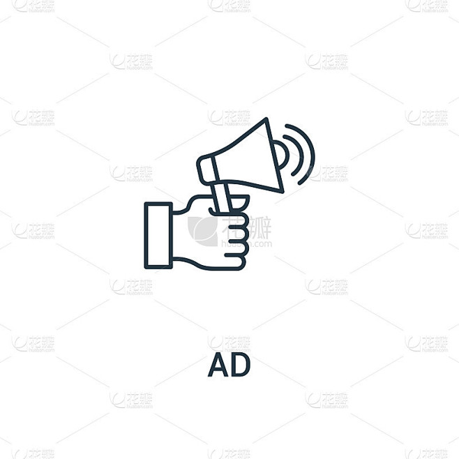 ad icon vector from ads collection. Thin line ad o