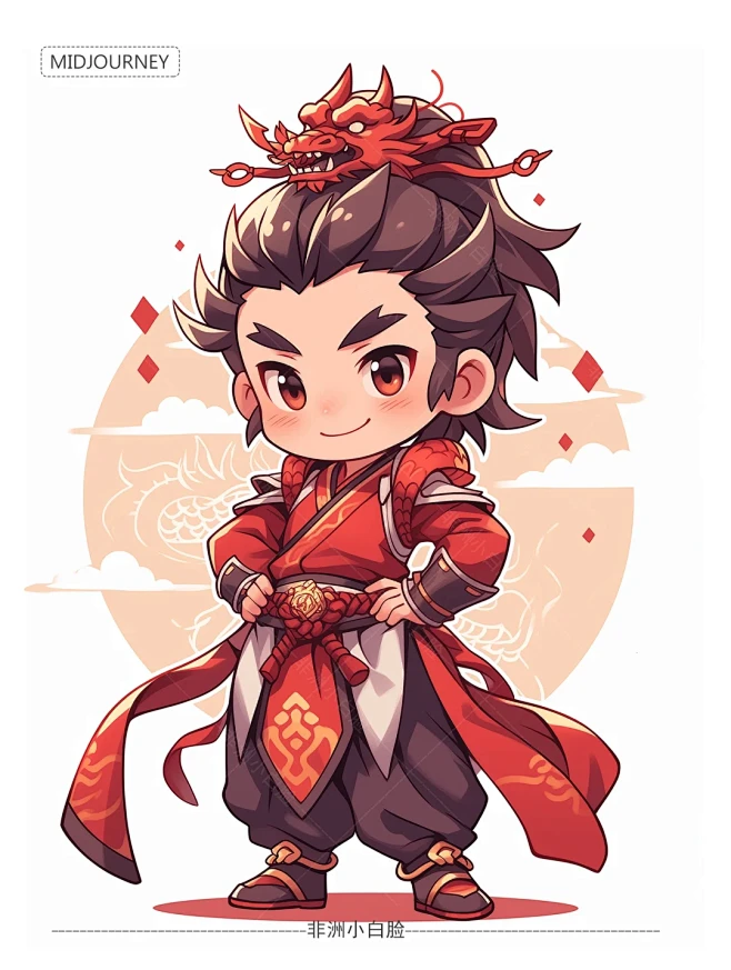 AIGC|插画|Q版古风|有龙则灵（有魔法） - 小红书-花瓣网