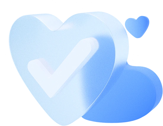 立体渐变毛玻璃质感ICON素材-爱心-花瓣网