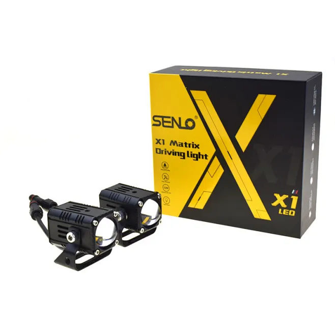 Senlo X1 Plus 50W Blue Lens Dual Color LED Headlights Motorcycle ...