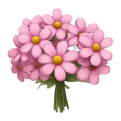 Bouquet pink flowers emoji-花瓣网