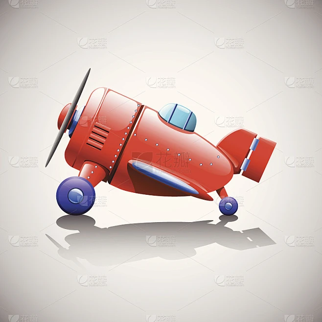 红色的飞机素材-花瓣网