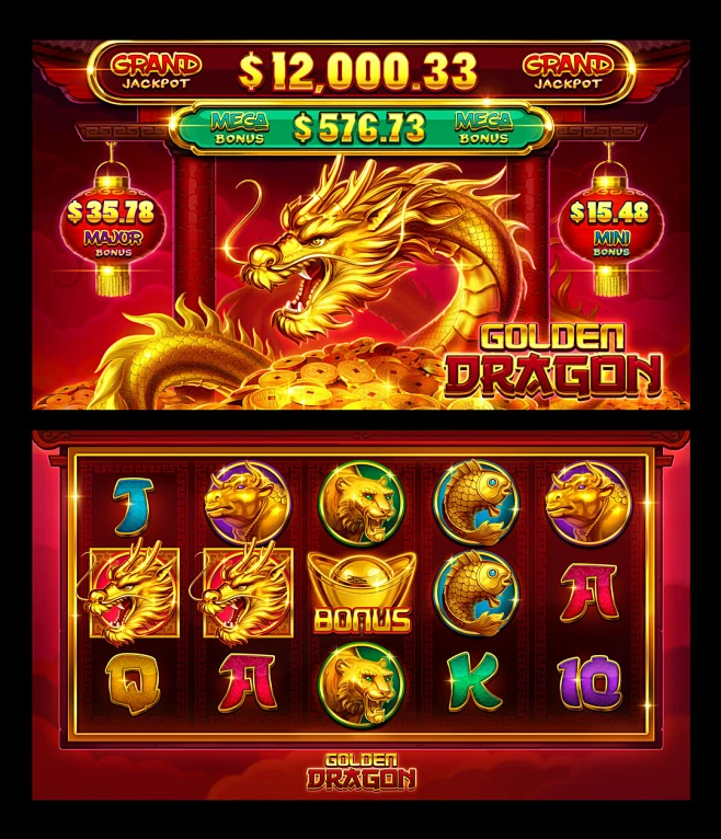 "Golden Dragon" slot game-花瓣网