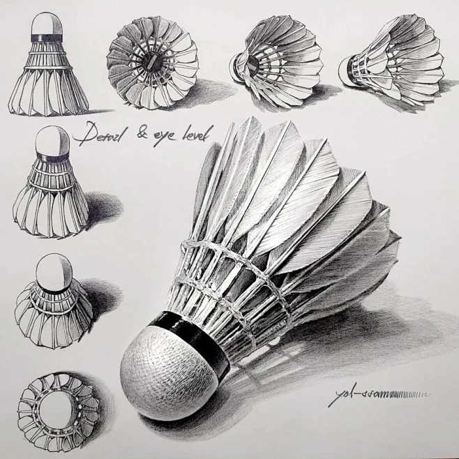 01-Feather-Shuttlecock-Drawing-Tutorial-yol__ssam-www-designstack-co ...