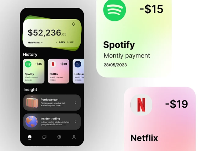 Wallet Apps by Oktavianus on Dribbble-花瓣网