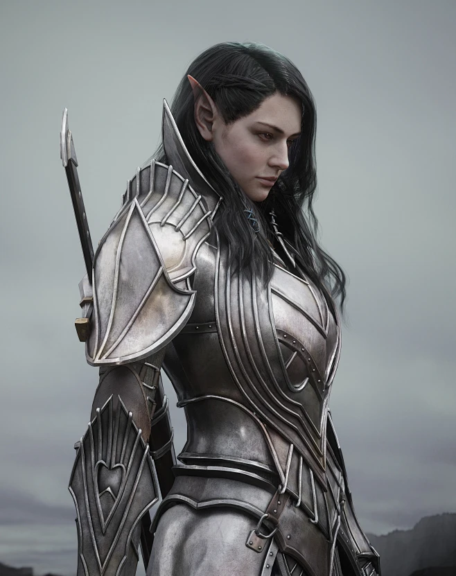 Elf Warrior in Armor..-花瓣网