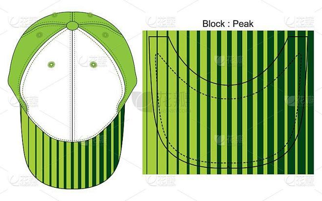 Baseball Cap Design Vector (Graphic Line)