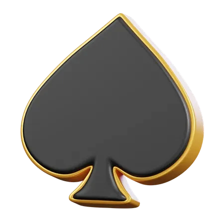 Playing Card Symbols Spades 3D Icon-花瓣网