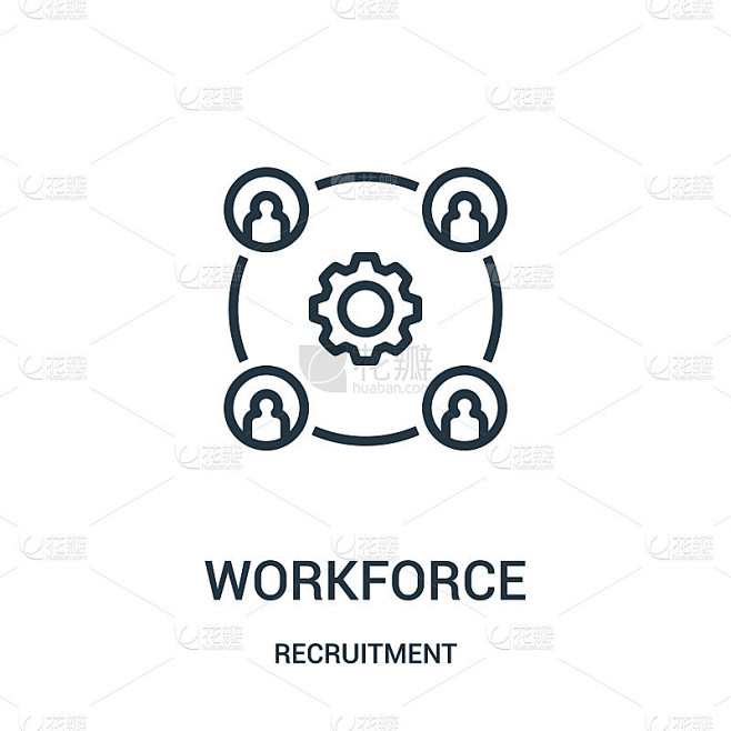 workforce icon vector from recruitment collection.