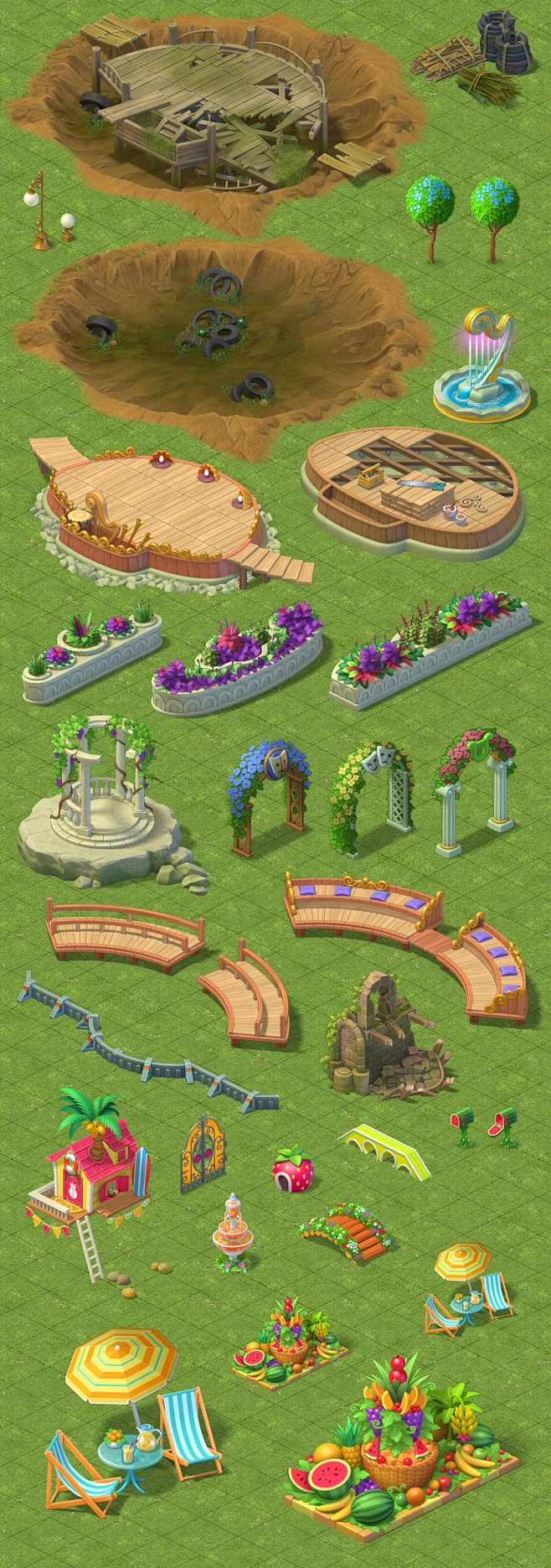 Gardenscapes (part2) : mobile game "Gardenscapes" by Playrix-花瓣网