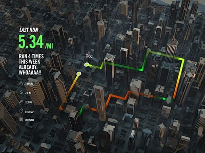 Run Data Exploration running nike miles map 3d c4d stats-花瓣网