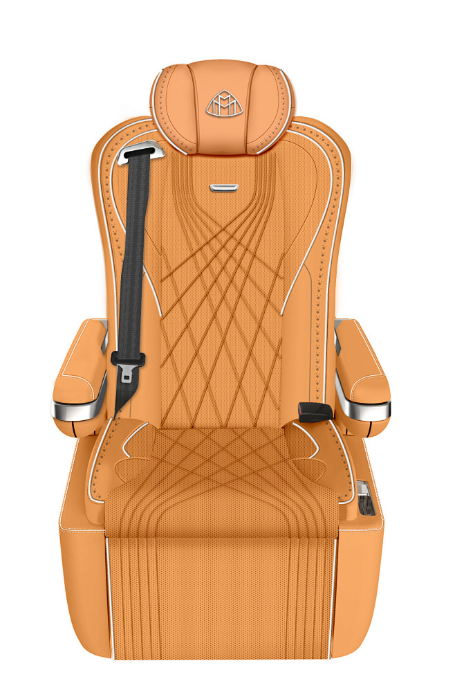 航空座椅#中排座椅#威霆#v260#奔驰#棕色米滚边