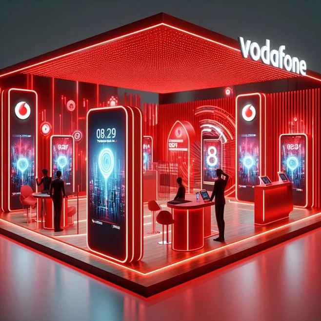 vodafone concept ai booth booth design Telecom Advertising -花瓣网