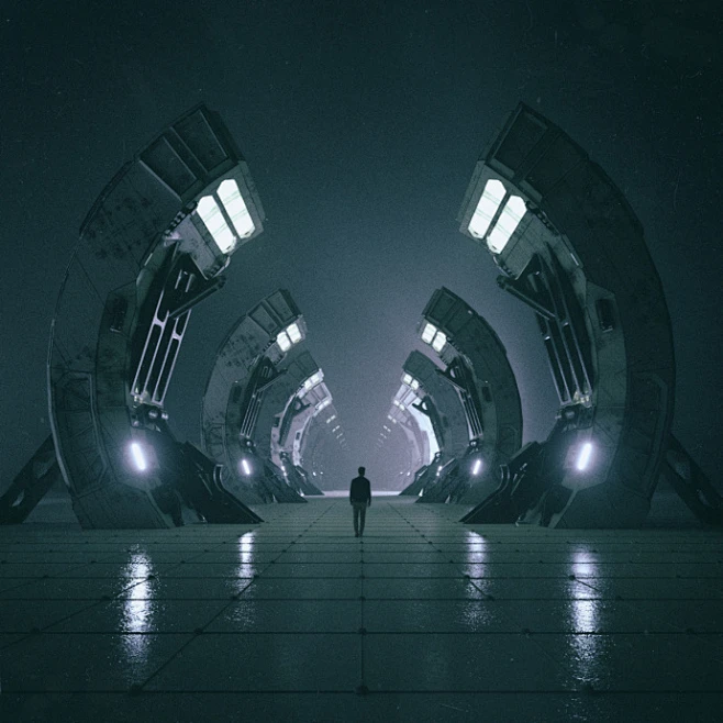【审美练习】beeple (mike winkelmann) 的C4D练习，简直是科幻片的质感 #设计秀# 图片_C4D/建模图片素材-花瓣网