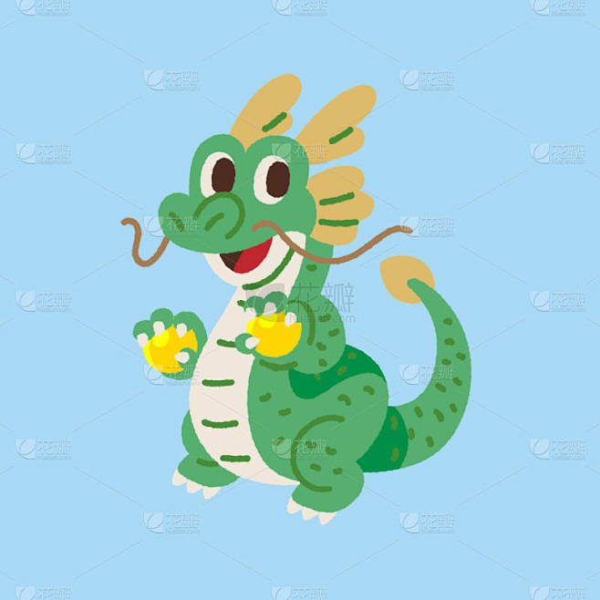 Illustration of dragon characters