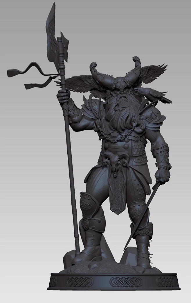 Odin, Sam Greenwell : Odin by Sam Greenwell on ArtStation.图片_(旧版)一些.雕刻 ...