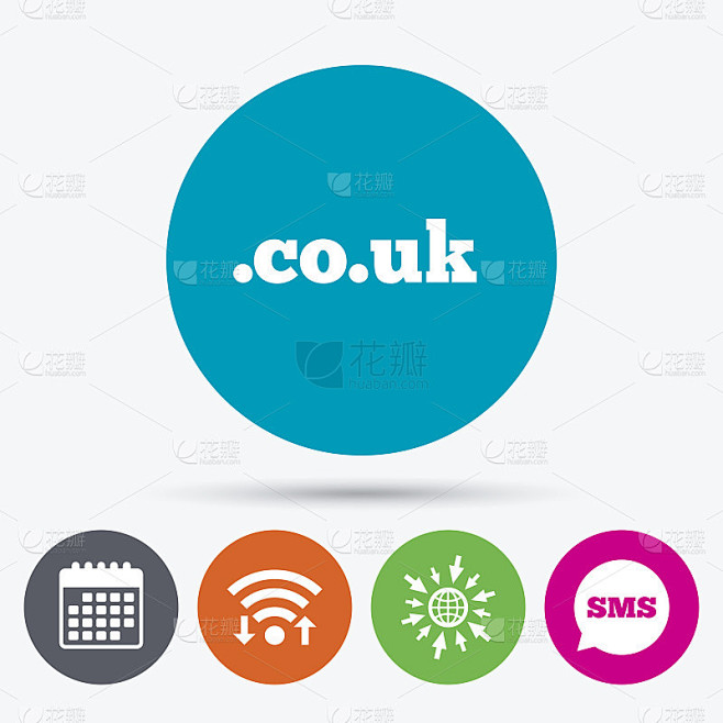 域名uk标志图标。英国互联网子域名