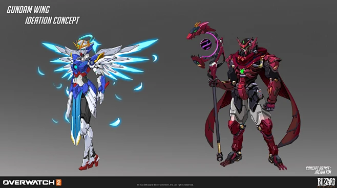 OVERWATCH2 GUNDAM WING MERCY CONCEPT ART-花瓣网