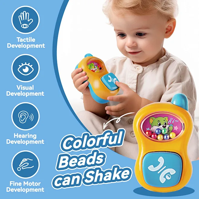 Amazon.com: iPlay, iLearn Baby Rattles, 3-6 Month Baby Toys, Infant ...