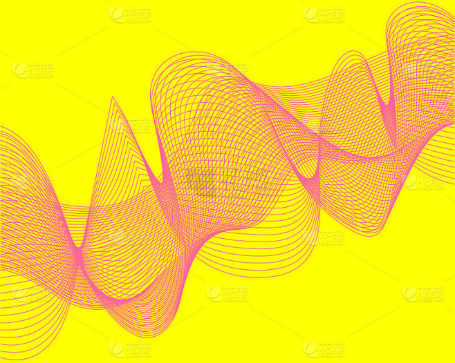 bright print pink lines on yellow background