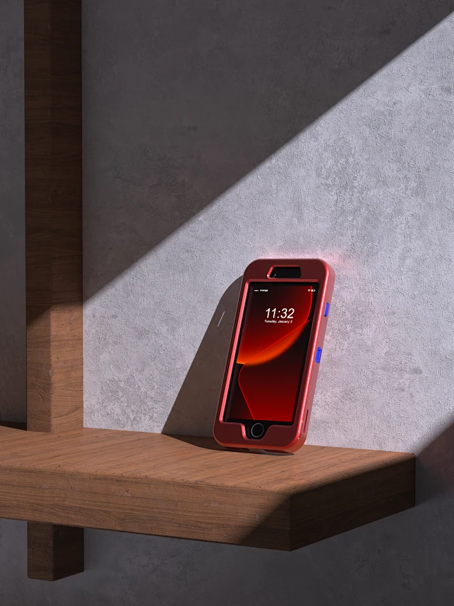 手机壳，场景,C4D，KS渲染-花瓣网