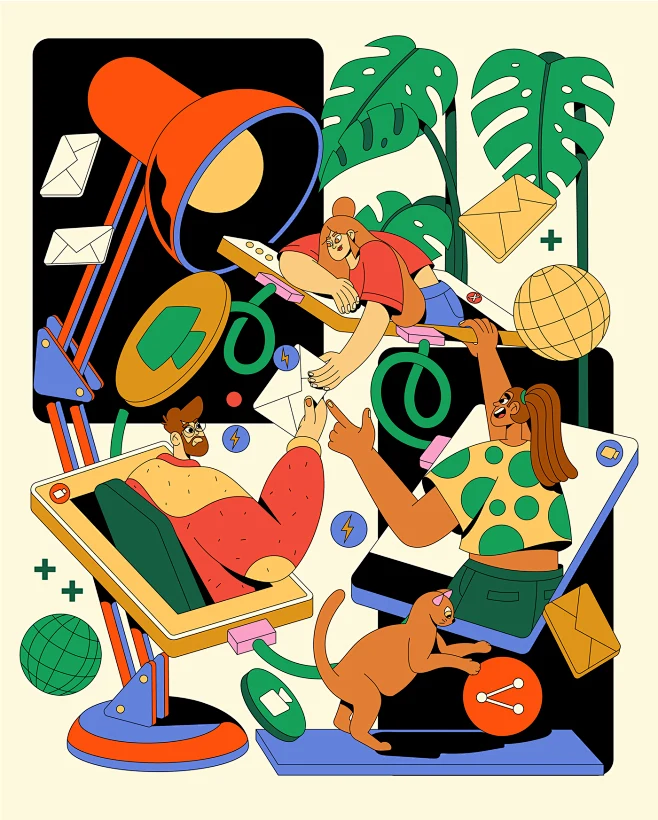 Character design Digital Art Retro vector Editorial Illustration ...