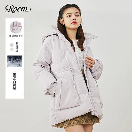 Roem羽绒服2020年新款女短款高领白鸭绒显瘦甜美御寒面包服冬新年-tmall.com天猫 _主图——服卖点_T2021125 #率叶插件 ...