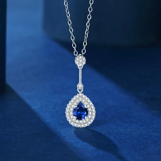 Amazon.com: Honivy Collar de piedra natal para mujer, collar de zafiro ...