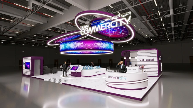 booth Stand 3D-花瓣网