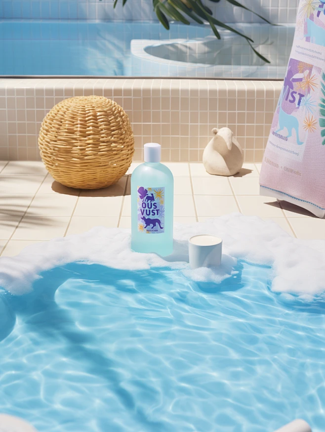 novo_dubian_Product_photography_outdoor_scene_mainly_blue_and_w ...