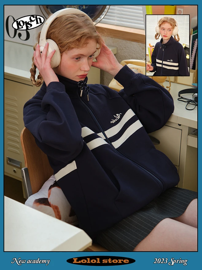 S139立领卫衣开衫-花瓣网