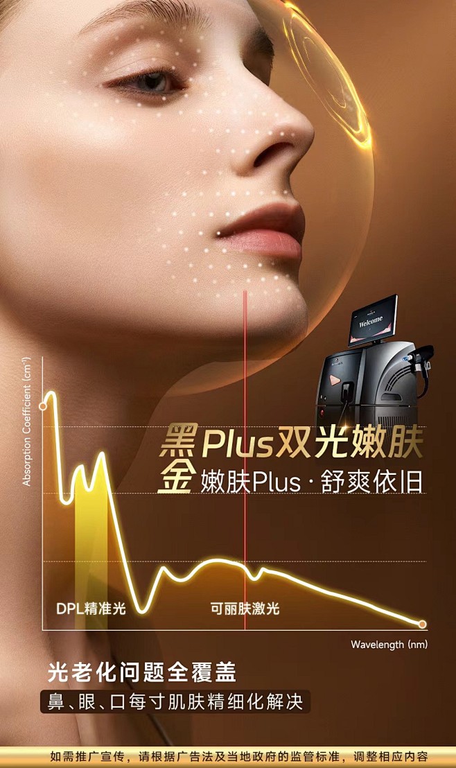 飞顿黑金DPL Plus双光嫩肤 超光子+可丽肤激光