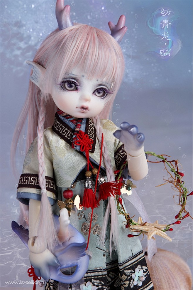 龙魂人形社 限量 BJD SD 娃娃 动漫 玩具 人偶手办 上古神兽 幼青龙-螭 1/6 BJD娃娃