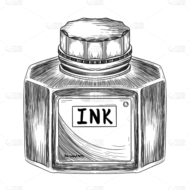 素描-民国风元素-墨水