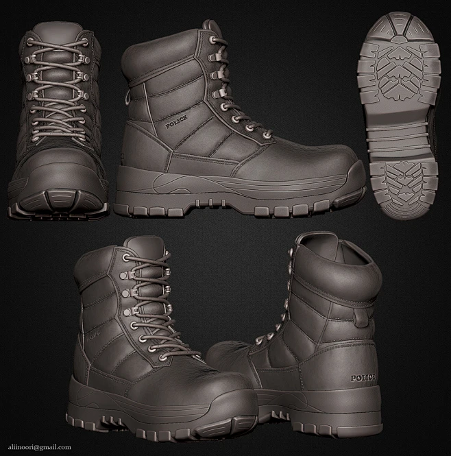 police shoes , Ali Noori : police shoes by Ali Noori on ArtStation.-花瓣网