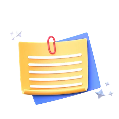 Sticky Note 3D Icon-花瓣网