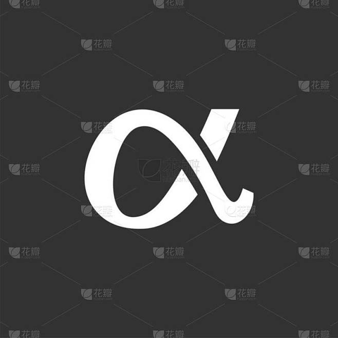 alpha 图标矢量徽标模板