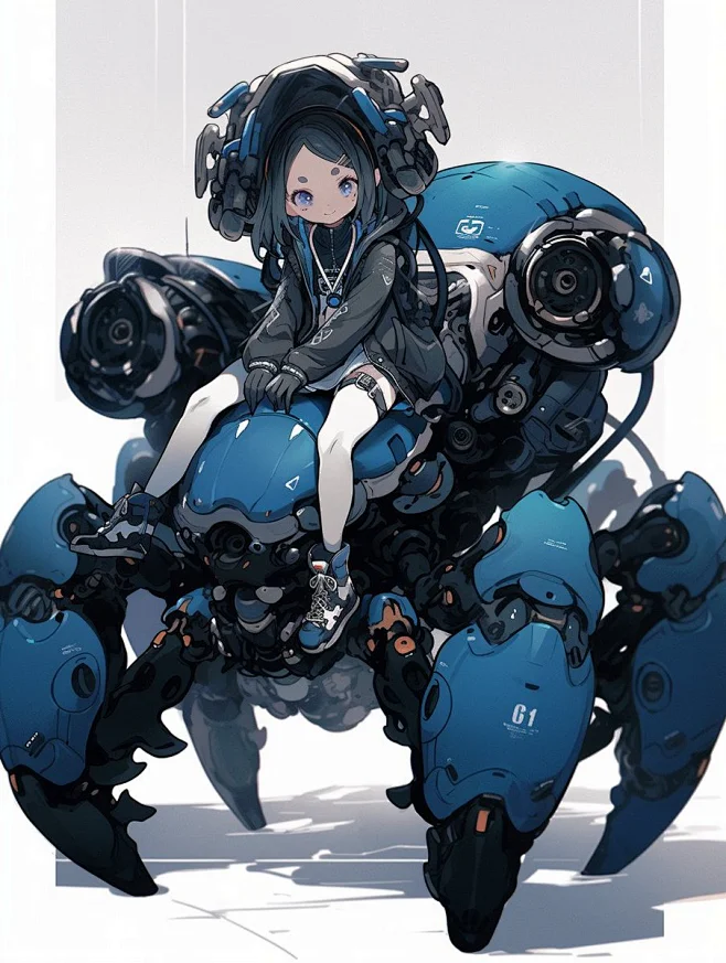 キッズ用多脚マシン Children's multi-legged machine 麻呂い眉毛の女の子が乗ってます #AI乗り物部 #AI ...