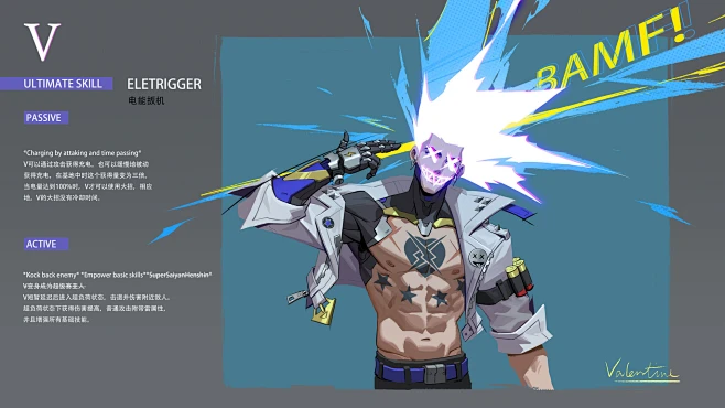 V character design-花瓣网