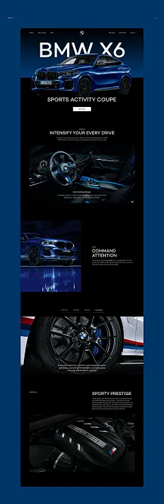 automobile BMW car Figma landing page UI UI/UX ux Web Design Website-花瓣网