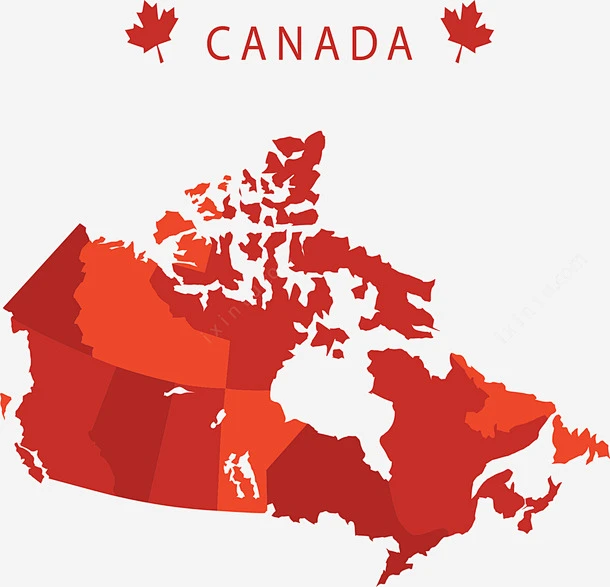 红色枫叶加拿大地图ai免抠素材_新图网 https://ixintu.com 矢量png 加拿大 加拿大地图 红色地图 枫叶 枫叶地图-花瓣网