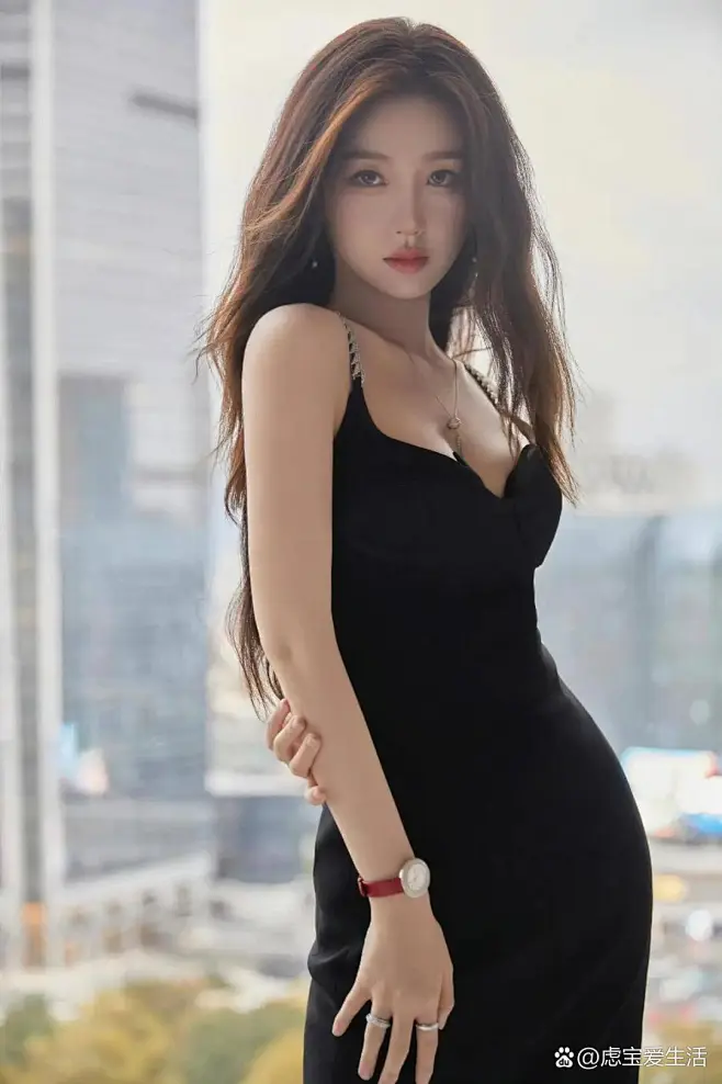 虞书欣极品黑色吊带裙穿搭，一对...@虑宝爱生活的动态-花瓣网
