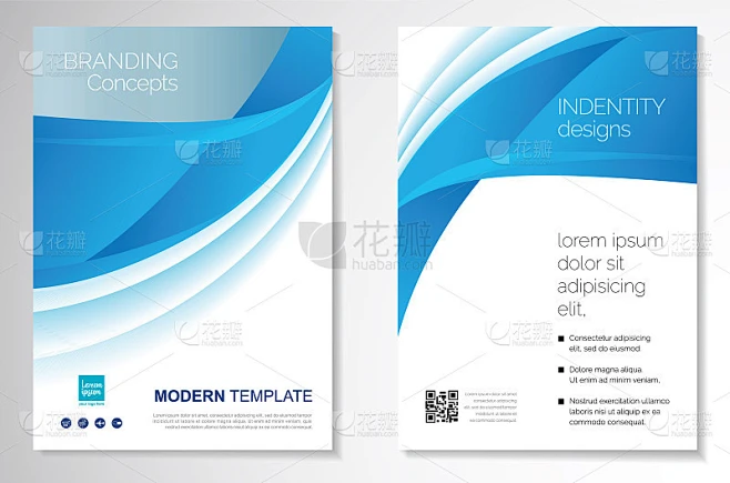 Vector Brochure Flyer design Layout template素材-花瓣网