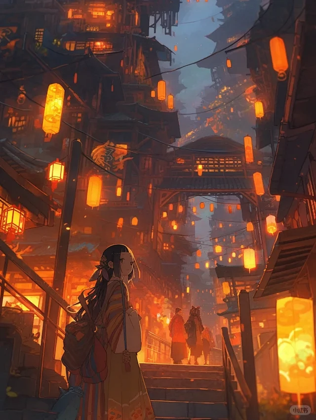 古风花灯背景ai - 小红书搜索-花瓣网