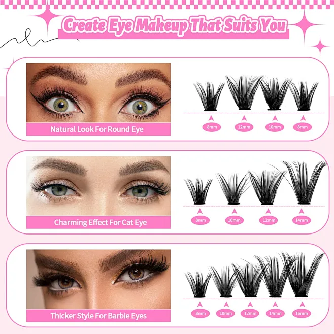 Amazon.com: Lash Extension Kit, 320 Pcs Lash Clusters Individual Lashes ...