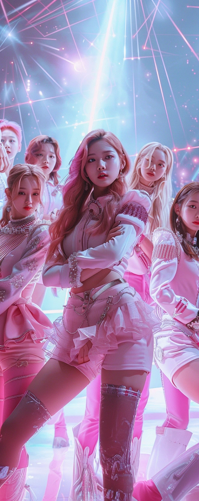 gkdfqv2412_The_girl_group_features_pink_and_white_tones_with_ad ...
