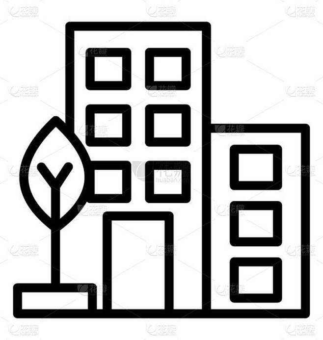 单位建筑矢量图标