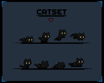 Catset by seethingswarm ︰ Pixel-art cat sprite pack(CCE3D)-花瓣网